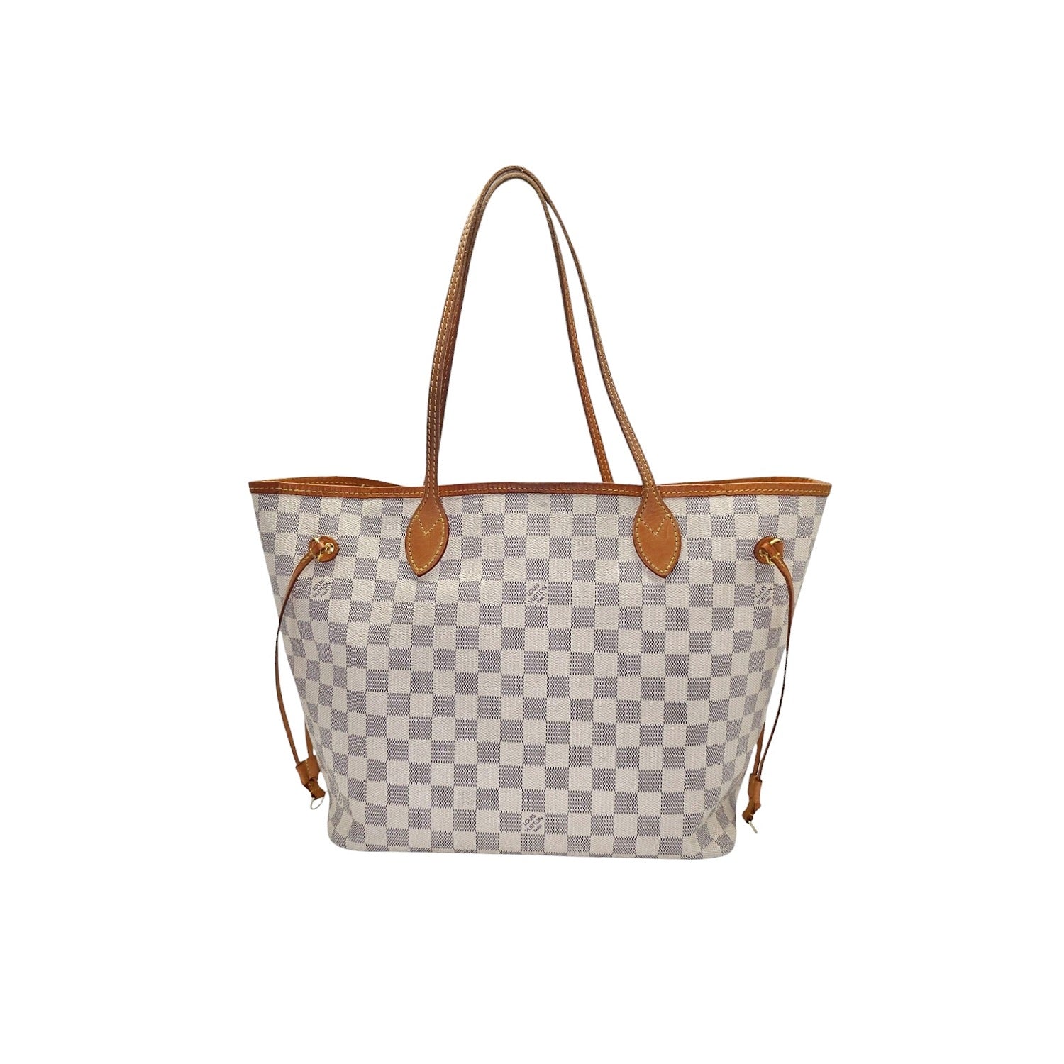Louis Vuitton Neverfull Damier Azur MM Tote Rose Beige - TheRelux.com